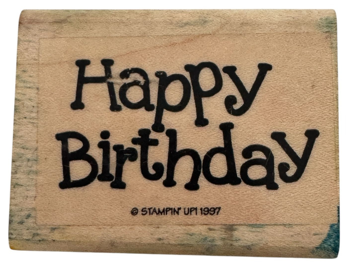 Stampin Up Rubber Stamp Happy Birthday Card Making Words Sentiment Woo ...
